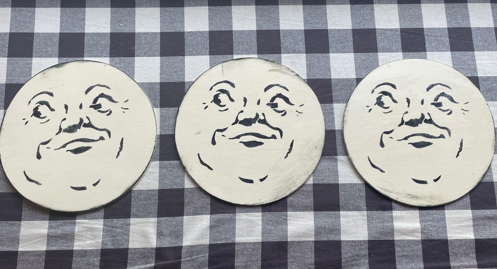 Harvest Moon Door Hanger Moon Wood Sign Halloween Decor - Etsy