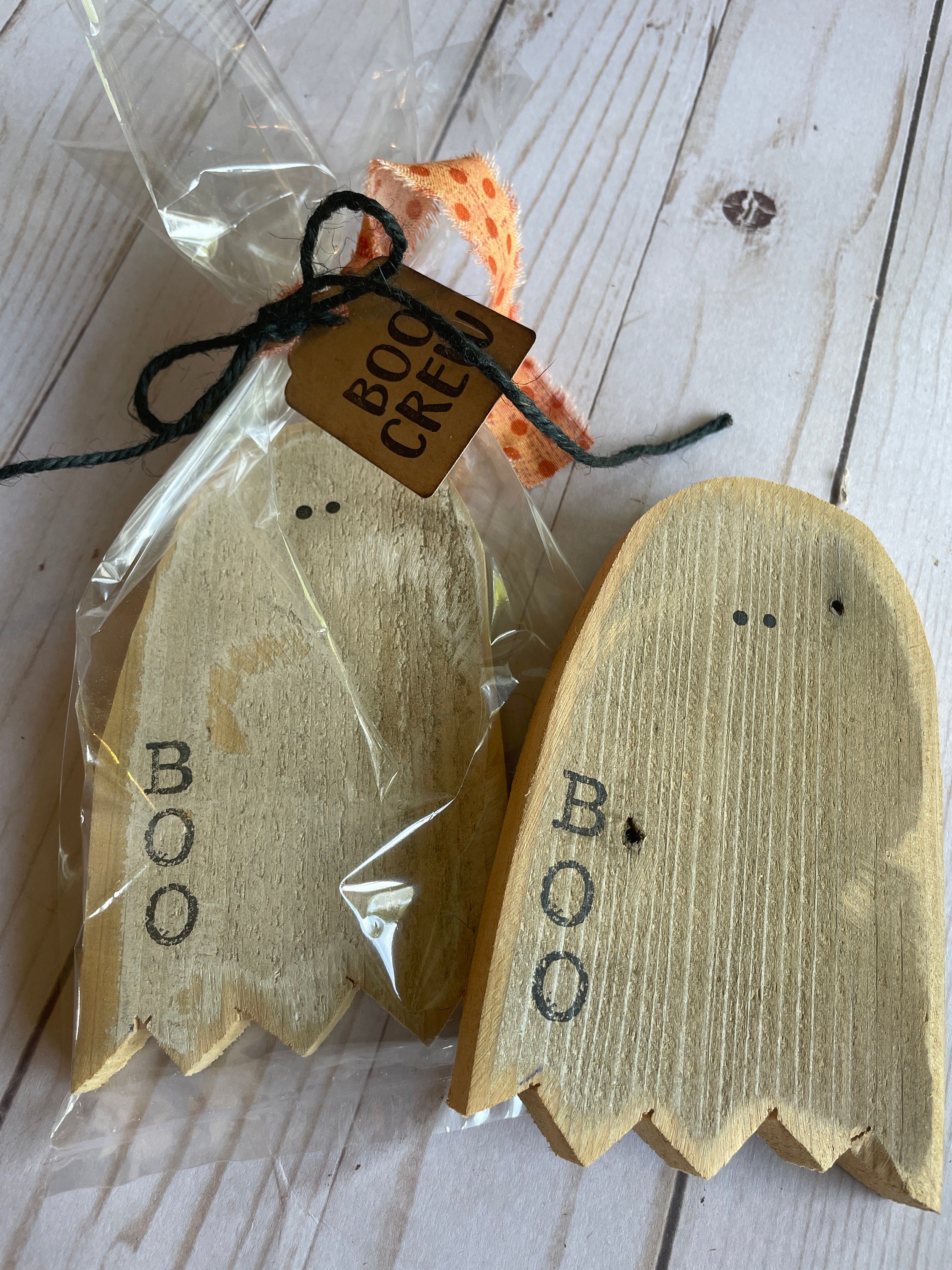 Wood Ghost, Ghost for Tiered Tray, Upcycled Wooden Ghost, Halloween ...