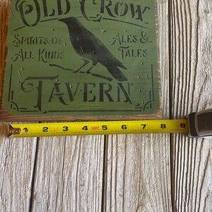 Old Crow Tavern Wood Sign, Distressed Fall Sign, Crow Decor, Tavern ...