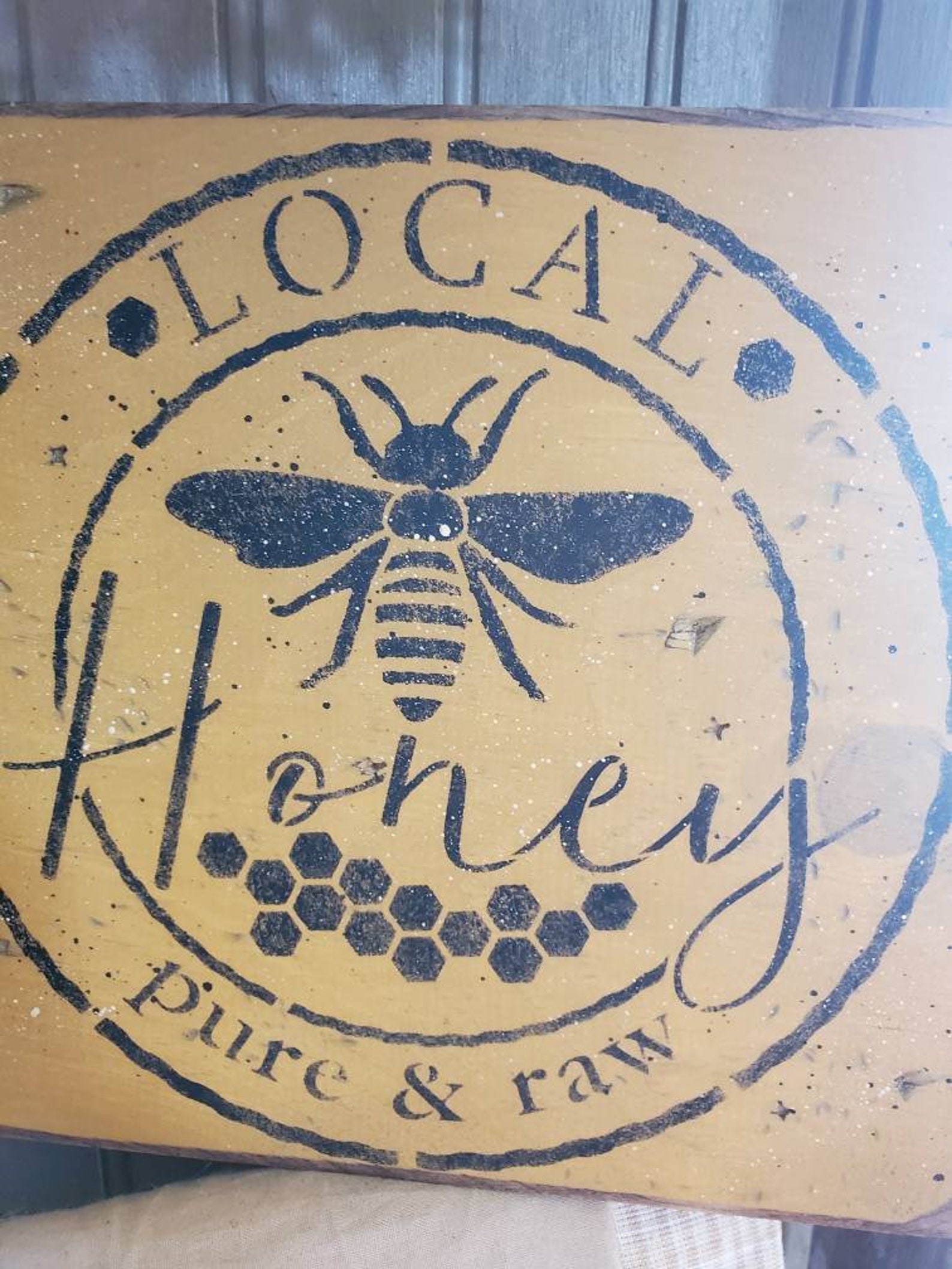 Honey Bee Sign Wood Sign Bee Decor Bee Themed Tiered Tray | Etsy