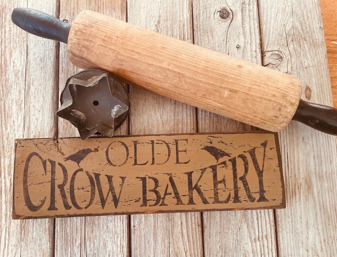 Crow Sign, Bakery Decor, Primitive Crow, Kitchen Sign, Baked Goods ...
