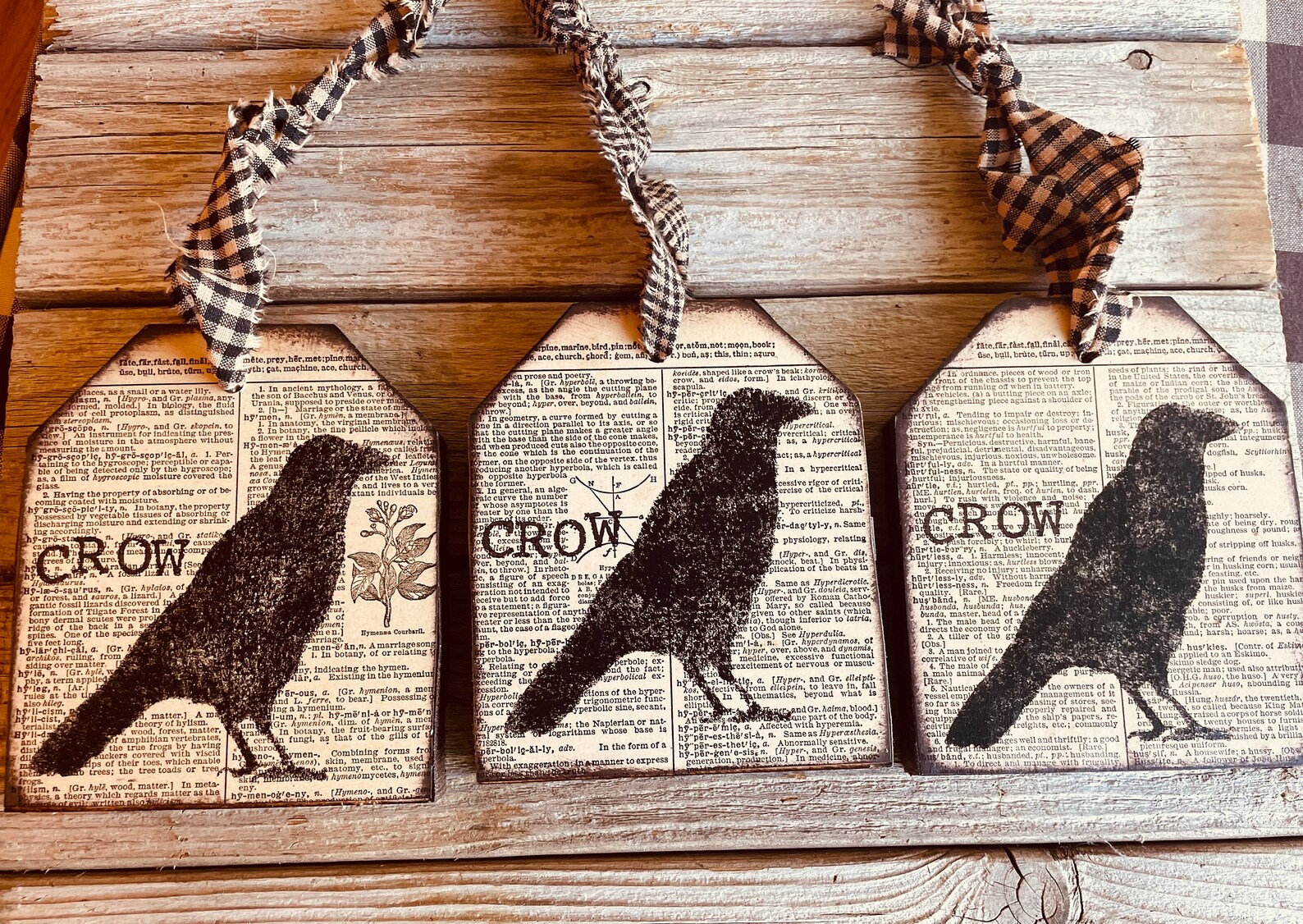 Crow Decor, Raven, Wood Crow Hanger, Fall Decor, Farmhouse Crow, Rustic ...