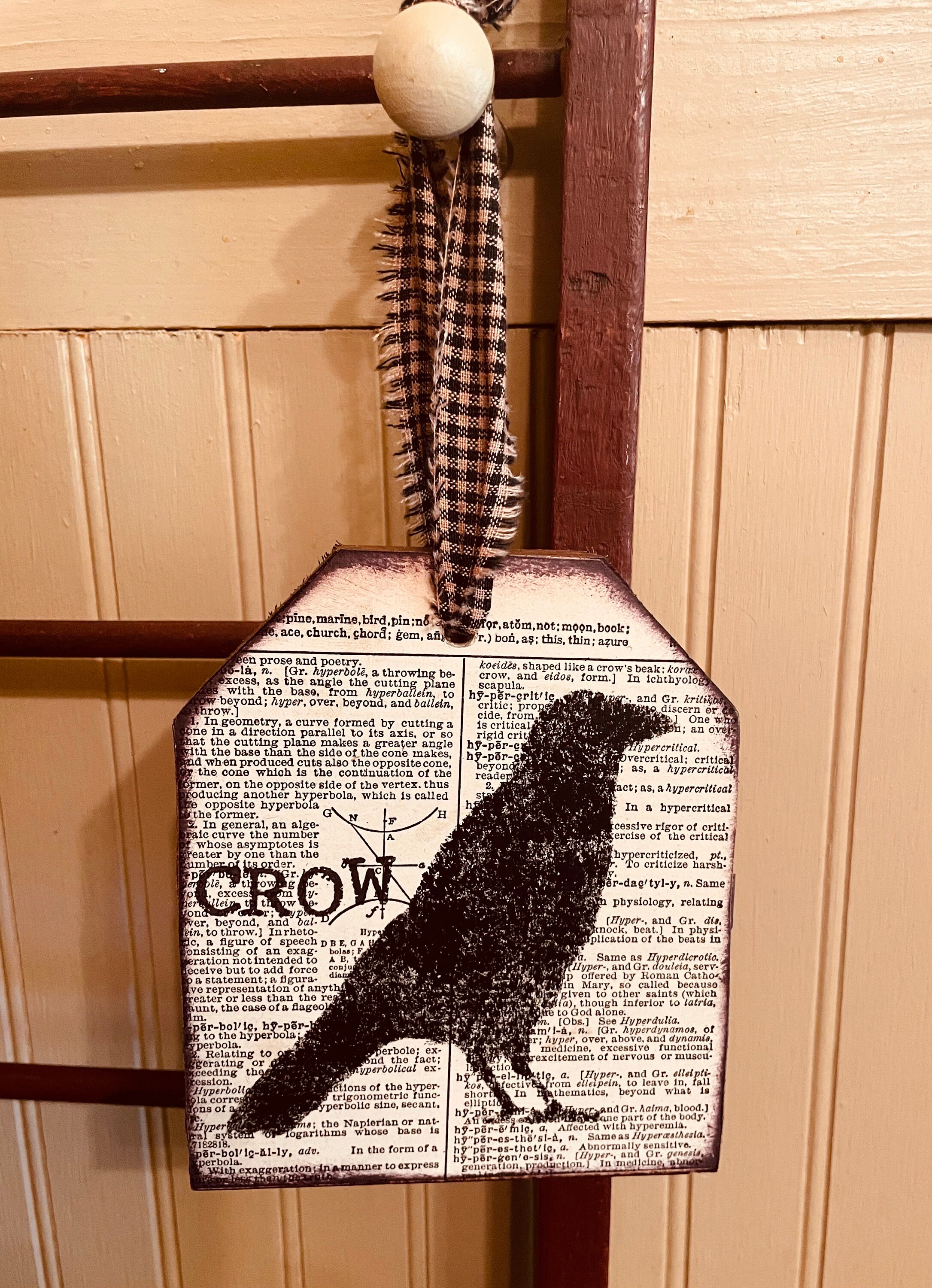 Crow Decor, Raven, Wood Crow Hanger, Fall Decor, Farmhouse Crow, Rustic ...