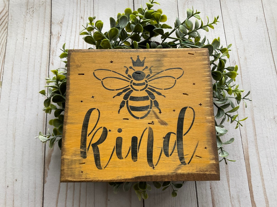 Bee Kind Honey Bee Sign, Honey Bee Sign for Tiered Tray, Honey Bee ...