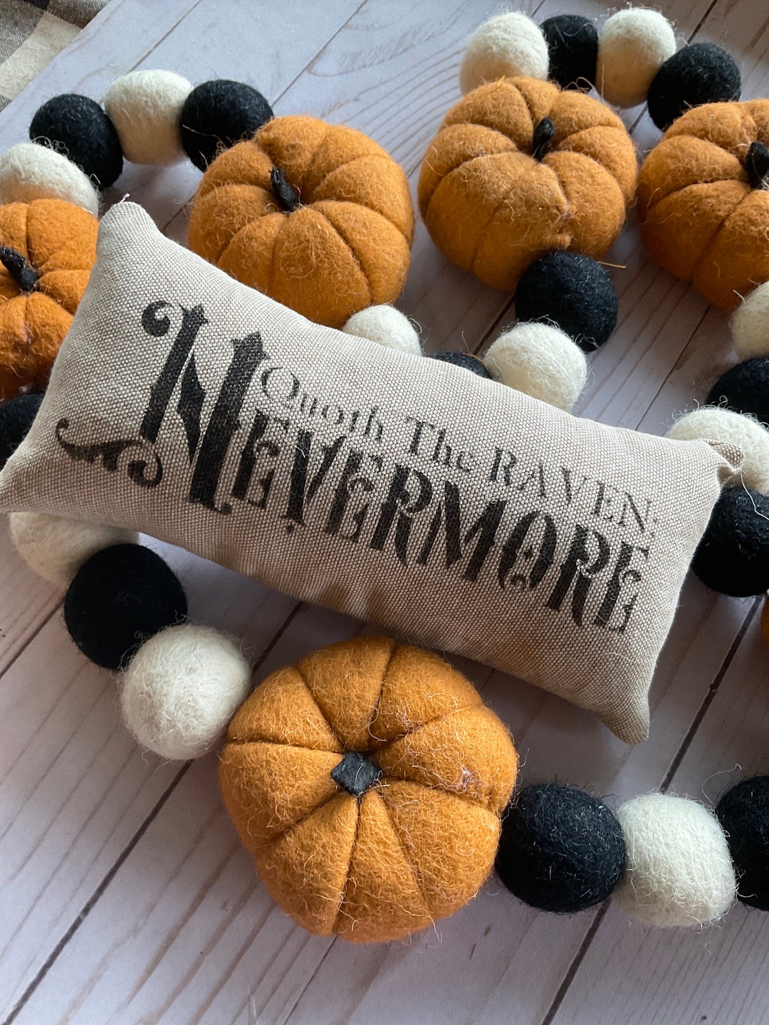 Halloween Decoration, Crow Pillow, Raven, Quoth the Raven, Oct 31 Decor ...