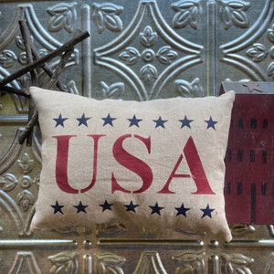 USA Pillow for Tiered Tray, Americana Pillow, 4th of July Decor ...