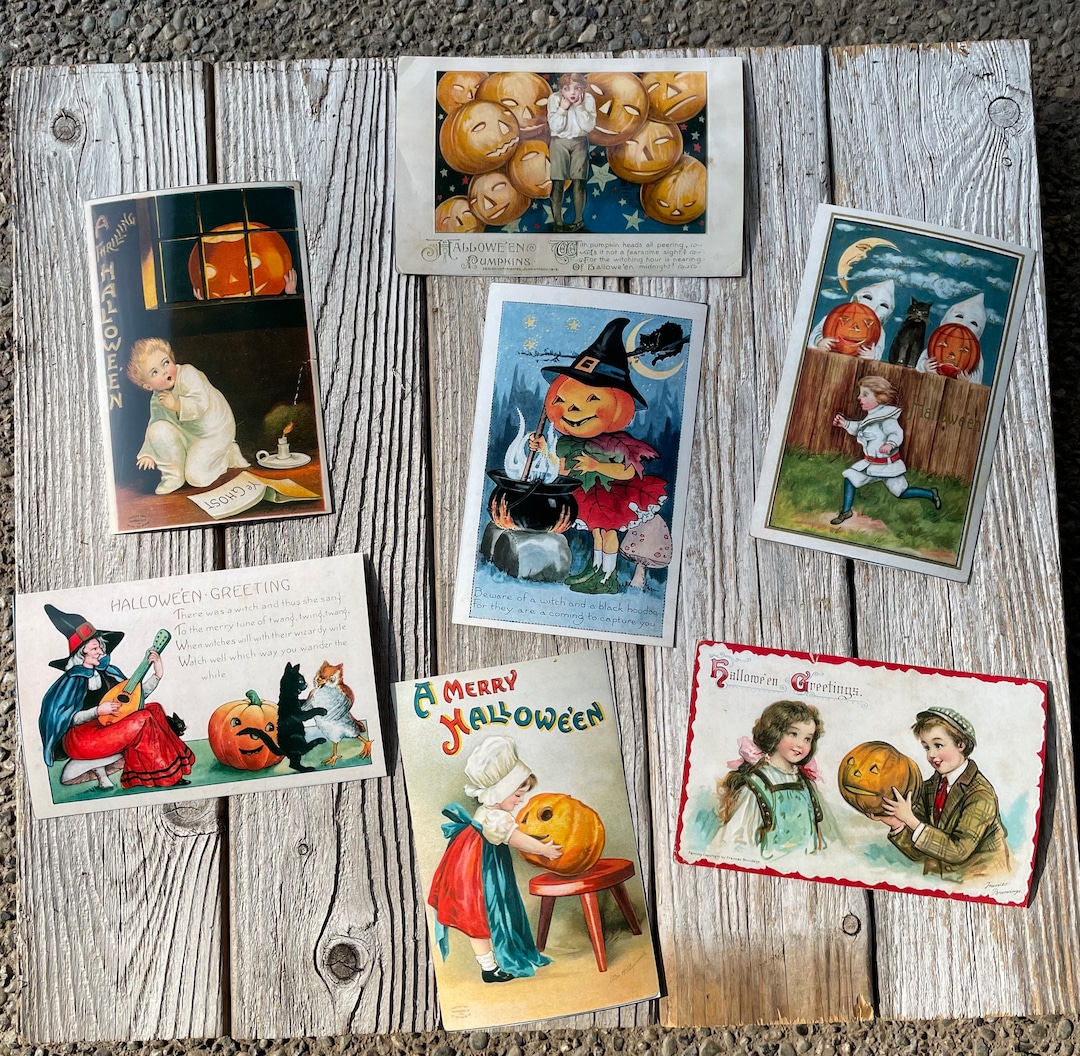 Halloween Postcard, Antique Postcards, Halloween Decor, October 31 ...