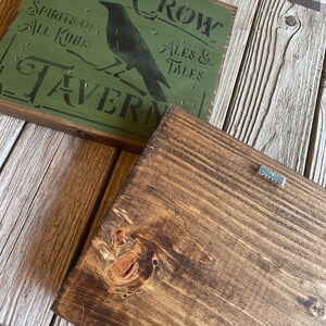 Old Crow Tavern Wood Sign, Distressed Fall Sign, Crow Decor, Tavern ...