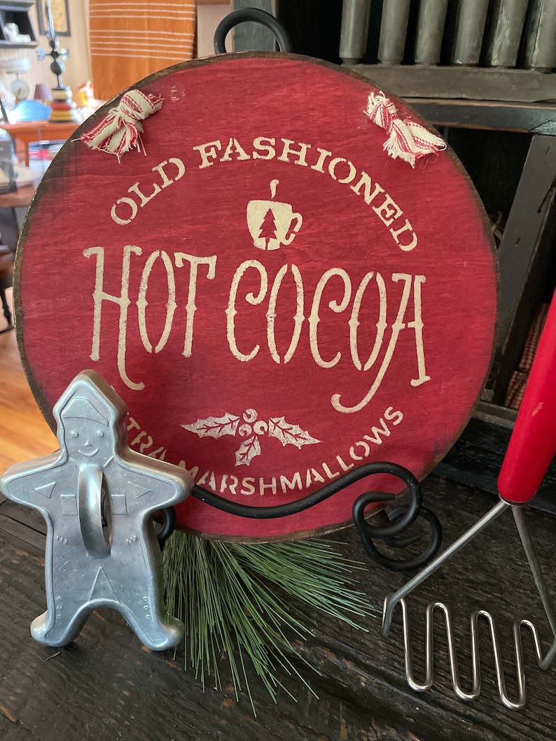 Hot Cocoa Bar Decoration, Hot Cocoa Sign, Christmas Decor, Candy Cane ...