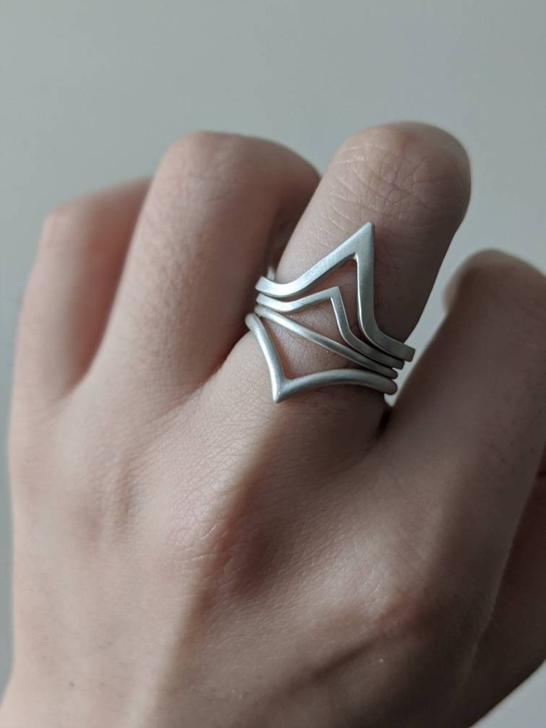 Elemental Ring Geometric Ring Witchy Rings Minimalist | Etsy