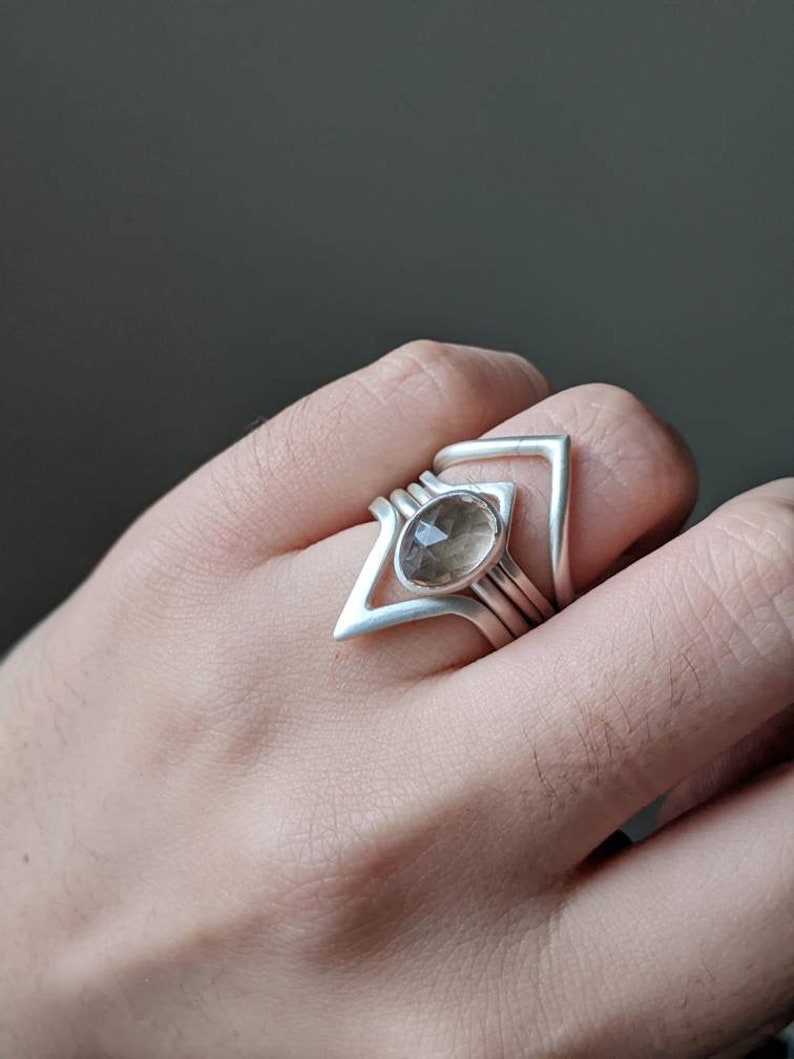 Elemental Rings Geometric Stacking Rings Witchy Ring - Etsy Canada
