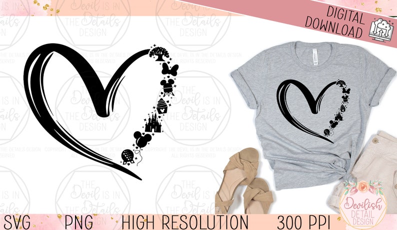 Minimalist Parks Heart - SVG PNG, Vector Files - Cricut Silhouette ...