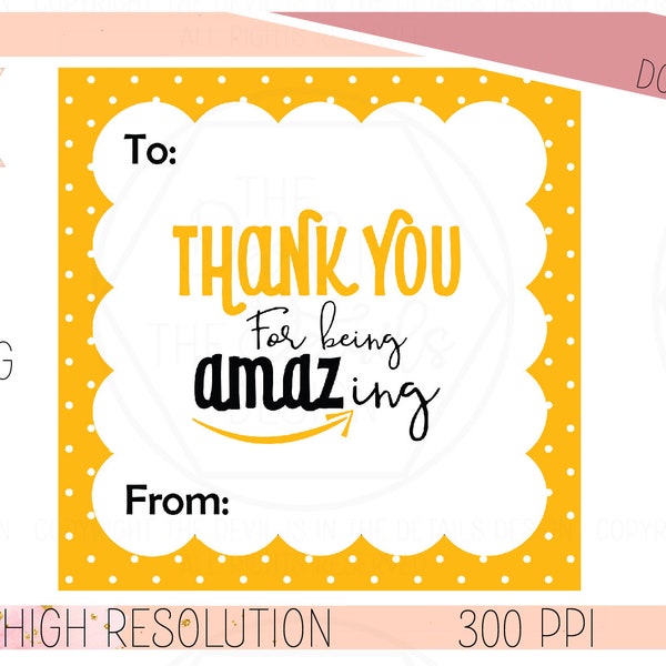 Thank You for Being Amazing Teacher Tag - Etsy