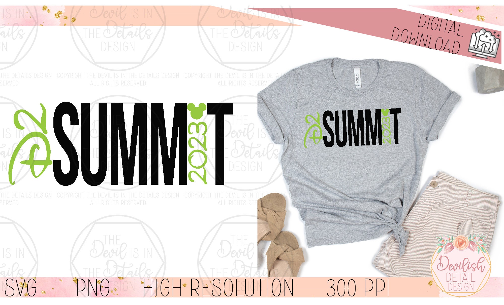D2 Summit Typography Happy Mouse World SVG PNG Vector Files - Etsy