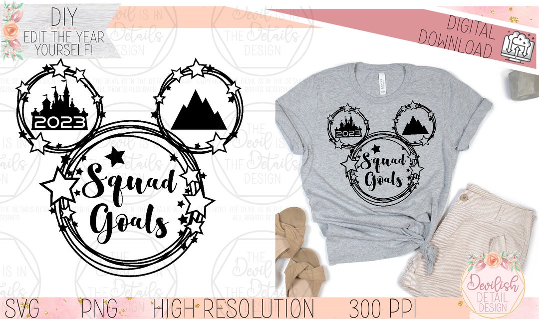 Squad Goals Summit - Happy Mouse World (ext. Years) SVG PNG, Vector ...