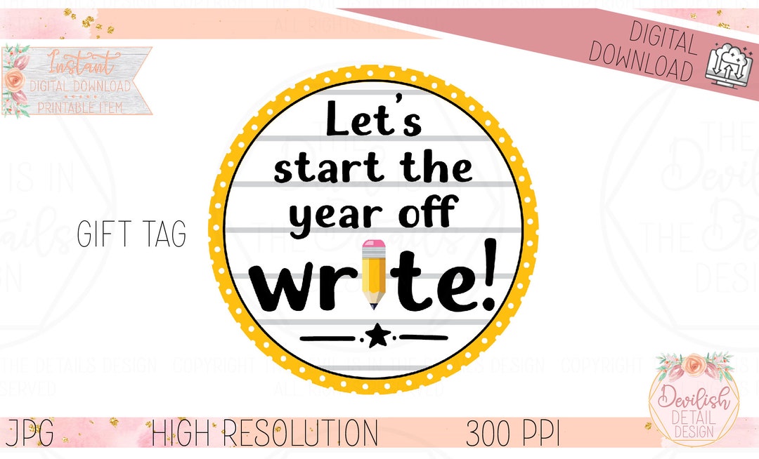 Teacher Appreciation - EOY - Christmas - Gift Tag (let's Start the Year ...