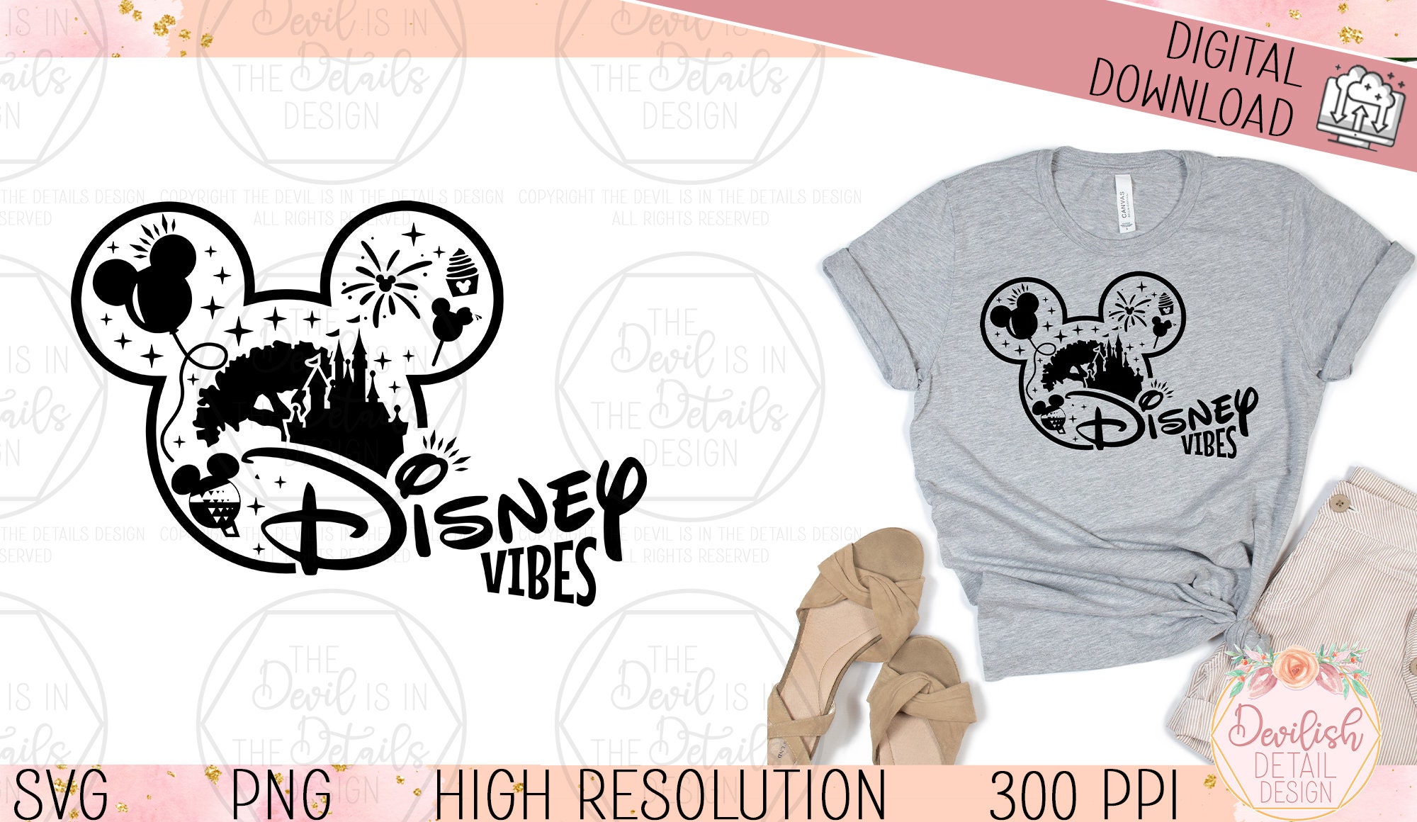 Cute Mouse Vibes Collage SVG PNG Vector Files Cricut - Etsy