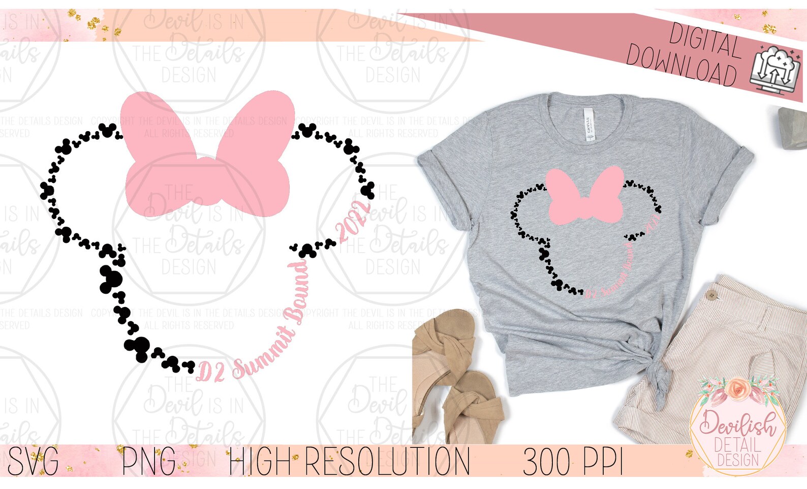 D2 Summit Bound Cute Girl Mouse Mouse World SVG PNG Vector | Etsy