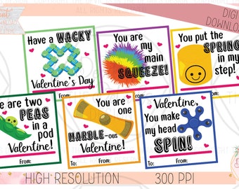 Fidget Valentine Day Cards - Etsy