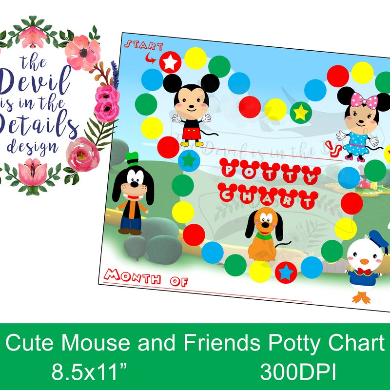 Minnie Mouse Potty Chart - Etsy