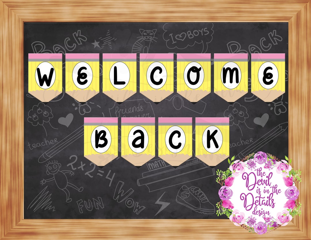 Welcome Back Classroom Teacher Banner - Custom Design - Printable - Etsy