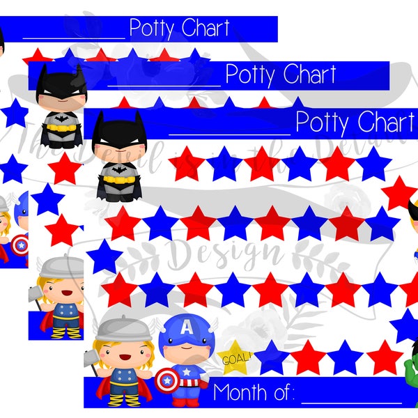 Hulk Potty Training Chart - Etsy Israel