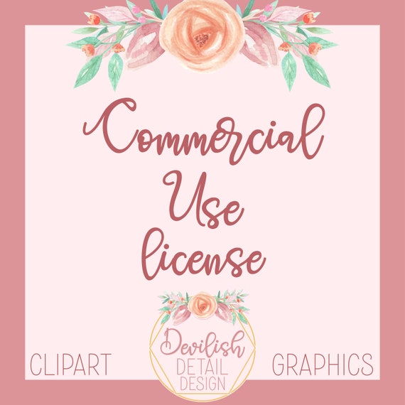 Commercial License, Clipart commercial license, commercial use, digital ...