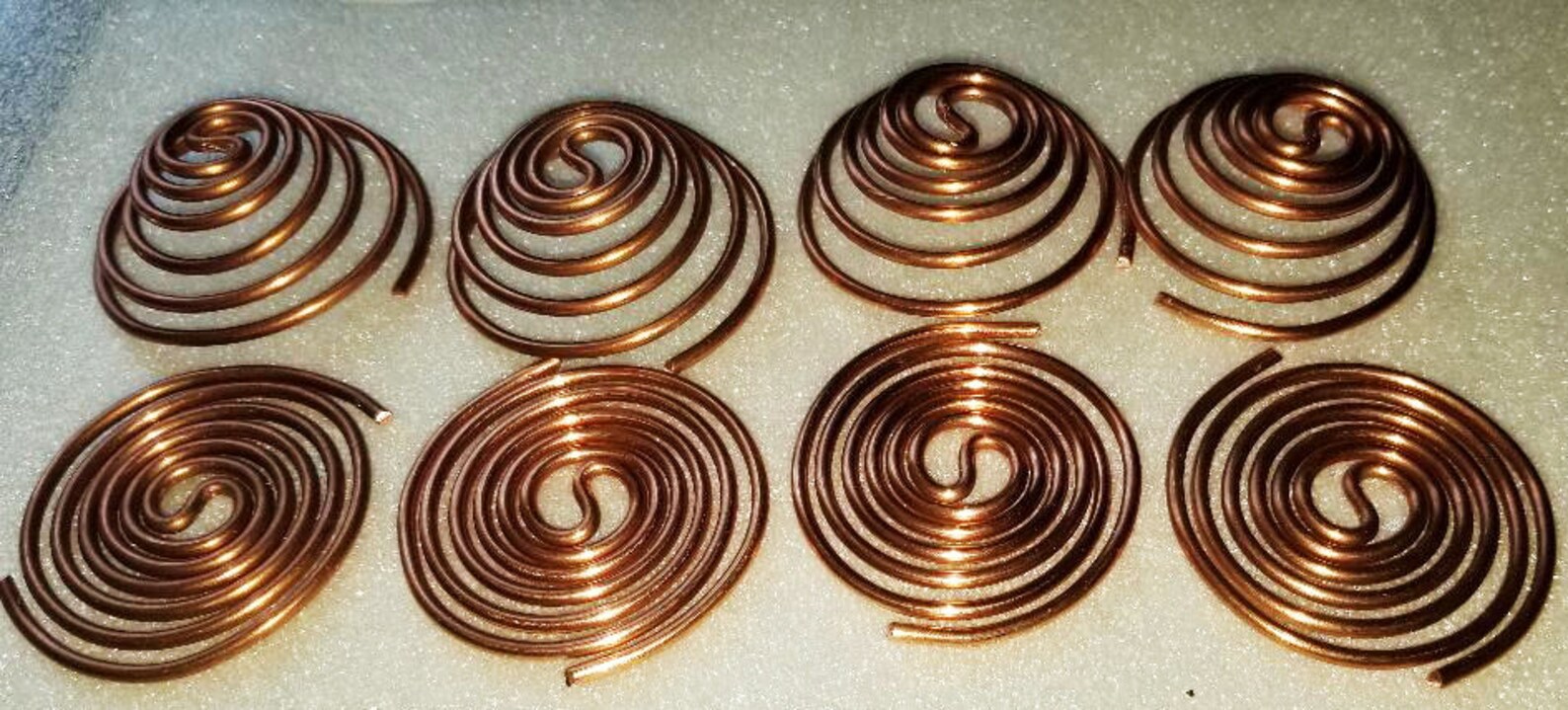 6 Large Copper Spirals and 6 Large Copper Coils for Orgone Creations - Etsy