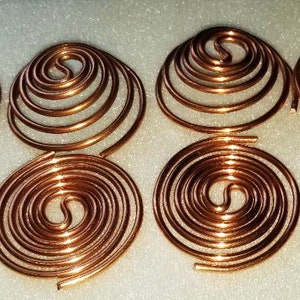 6 Large Copper Spirals and 6 Large Copper Coils for Orgone Creations - Etsy