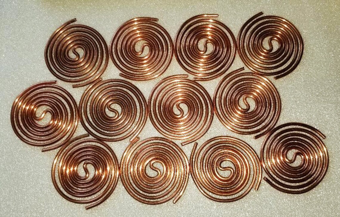 12 Large Copper Coils for Orgone Creations - Etsy
