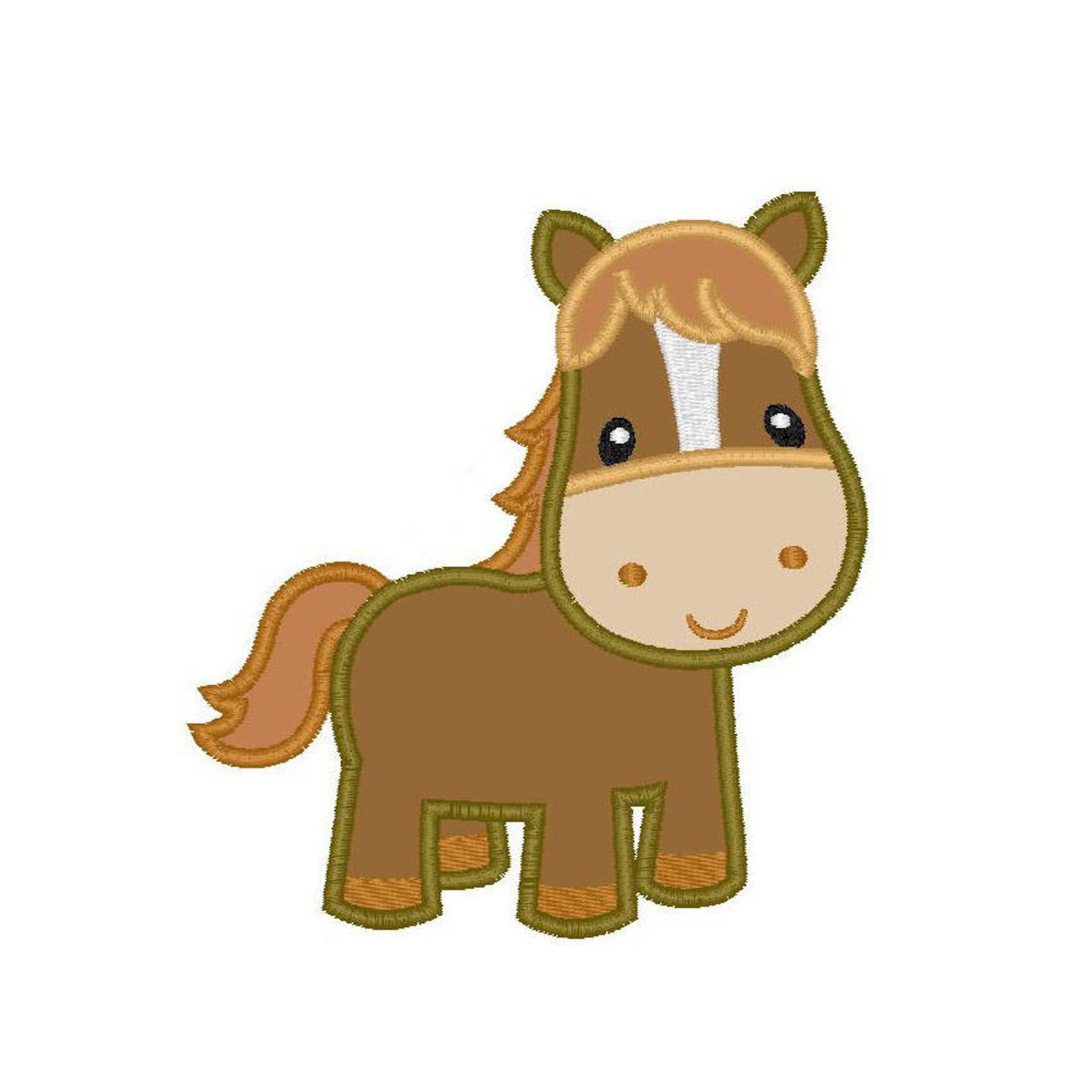 Horse Applique Machine Embroidery Design 3 Sizes 4x4 - Etsy