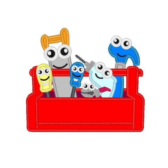 Cute Toolbox Applique Machine Embroidery Design 3 Sizes - Etsy