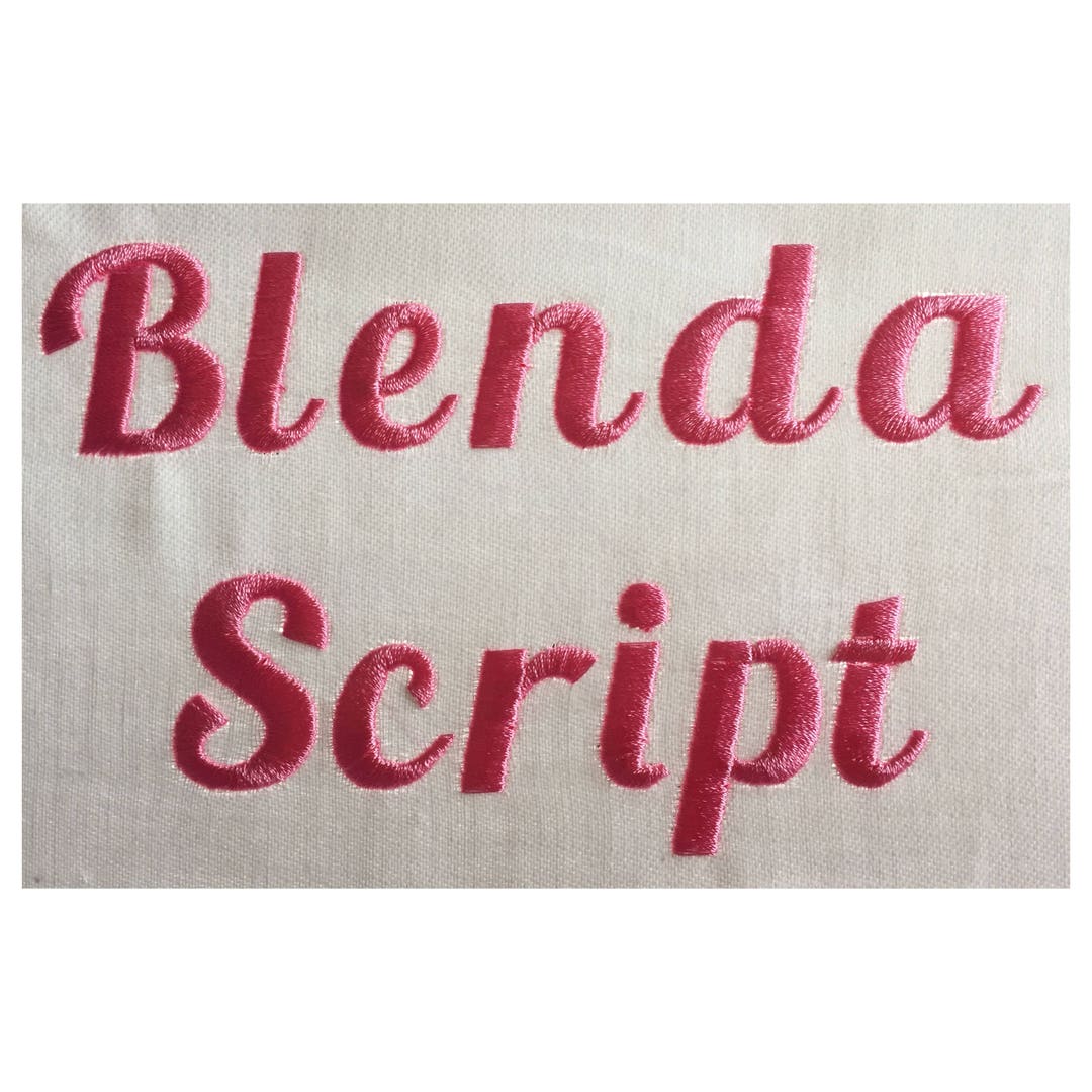 Blenda Script Machine Embroidery Font- 1 Inch Size- BX File Included - Etsy