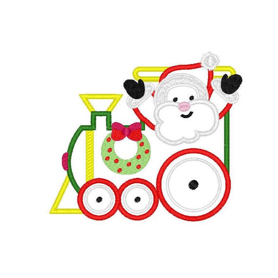 Christmas Train Applique Design