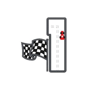 Race Track Number 1 Applique Machine Embroidery Design (perfect for ...
