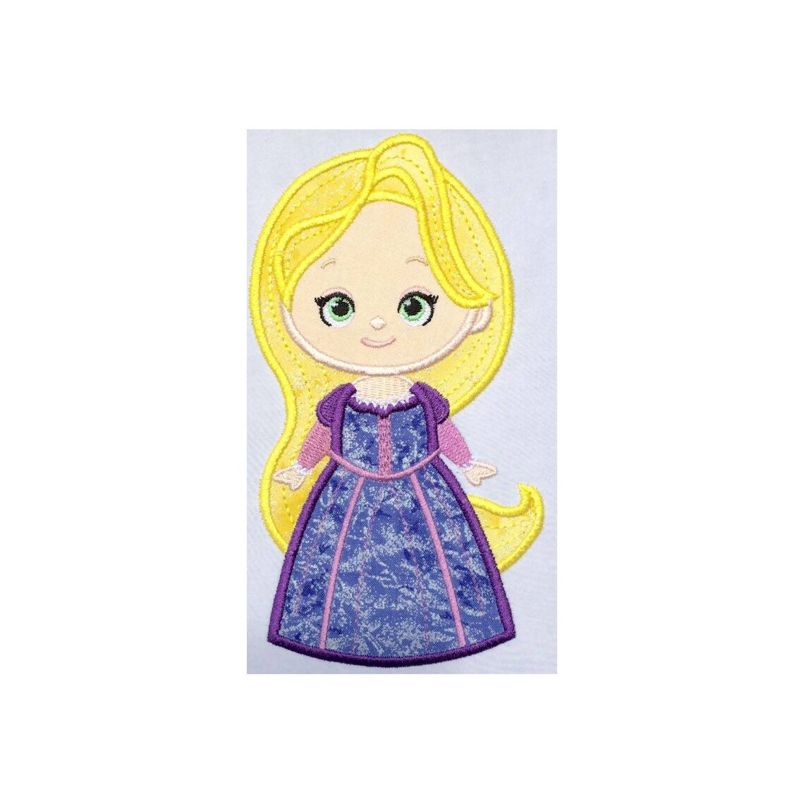 Rapunzel Tangled Cute Princess Applique Machine Embroidery - Etsy