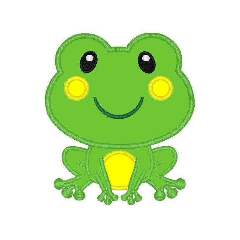 Frog Applique Machine Embroidery Design 3 Sizes 4x4 - Etsy