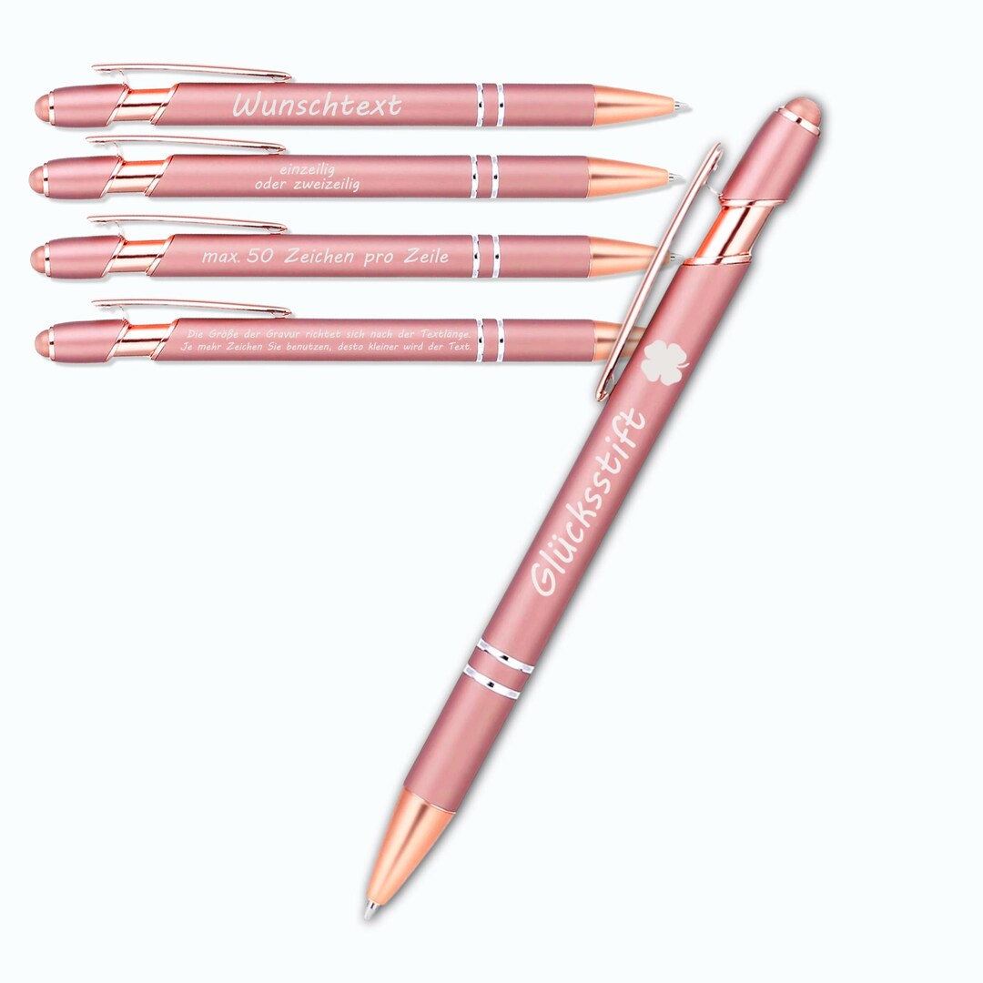 Lucky Pen With Name or Other Desired Text in Rose Gold | Lucky Charm ...