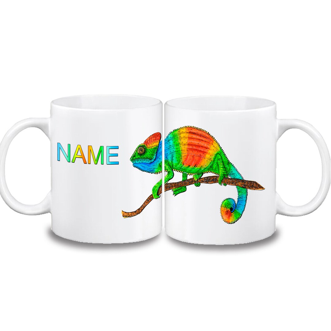 Chameleon Cup With Name Ceramic or Plastic / Children's Cup / Cup With ...