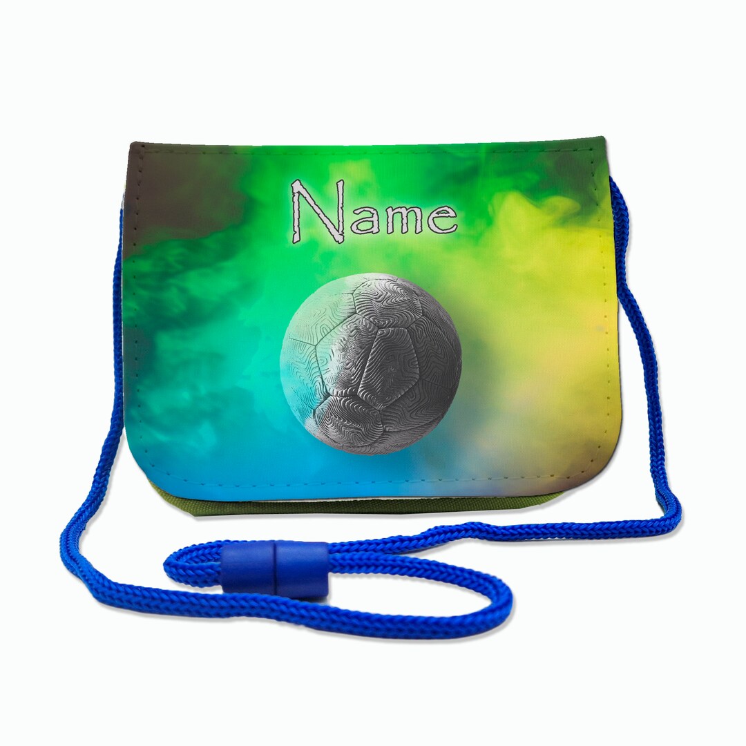 Children's Neck Pouch With Name / Handball / Velcro Cord Transparent ...