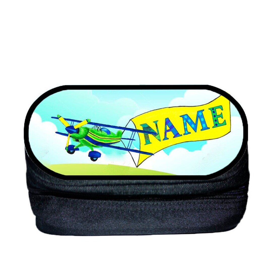 Airplane Pen Box Personalized Pen Case With Name Pencil Case Pencil ...