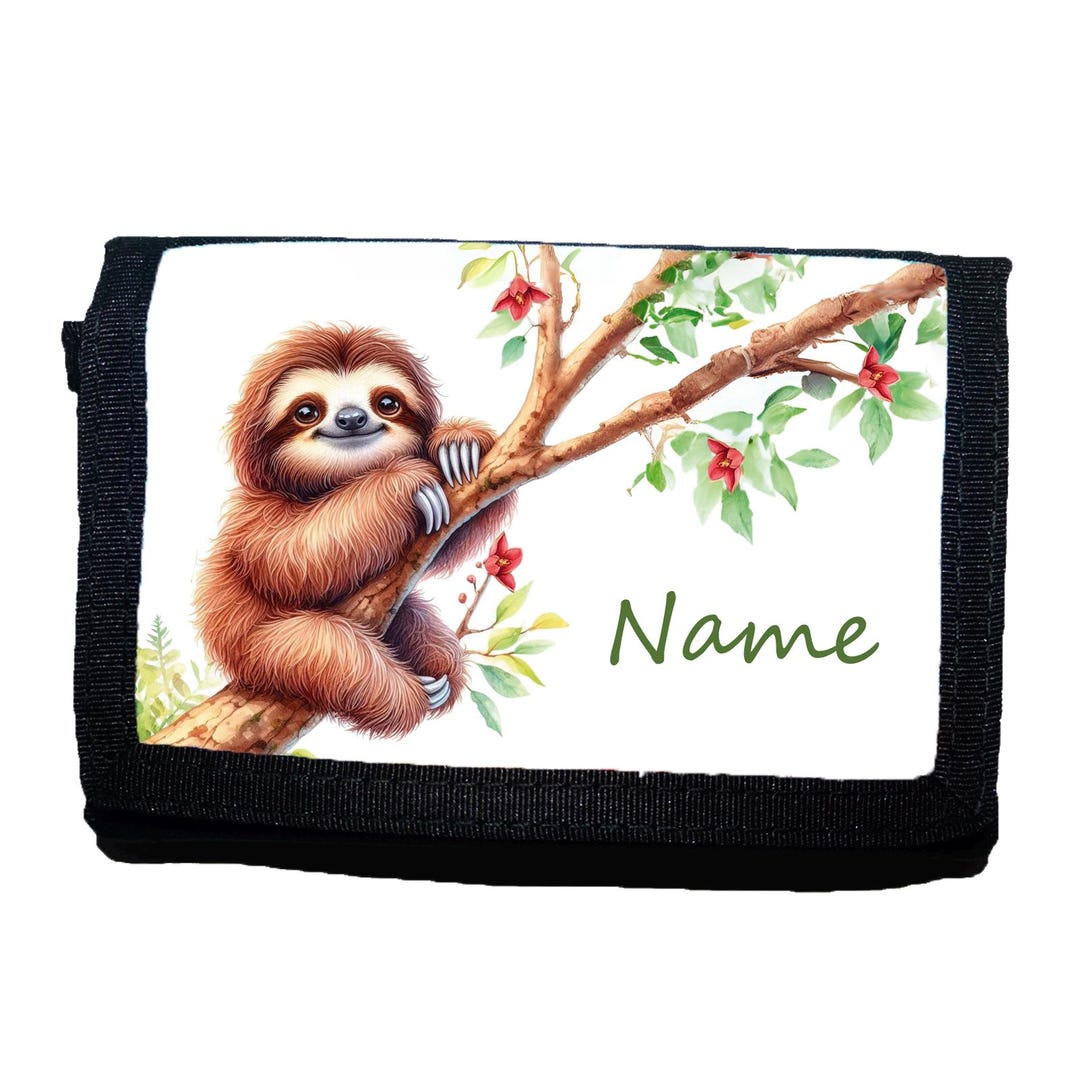 Children's Wallet With Name / Sloth / Purse / Personalizable - Etsy