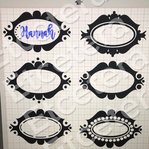 Oval Frame Label Monogram Svg Pdf Png Jpeg Studio3 DOWNLOAD Decals - Etsy