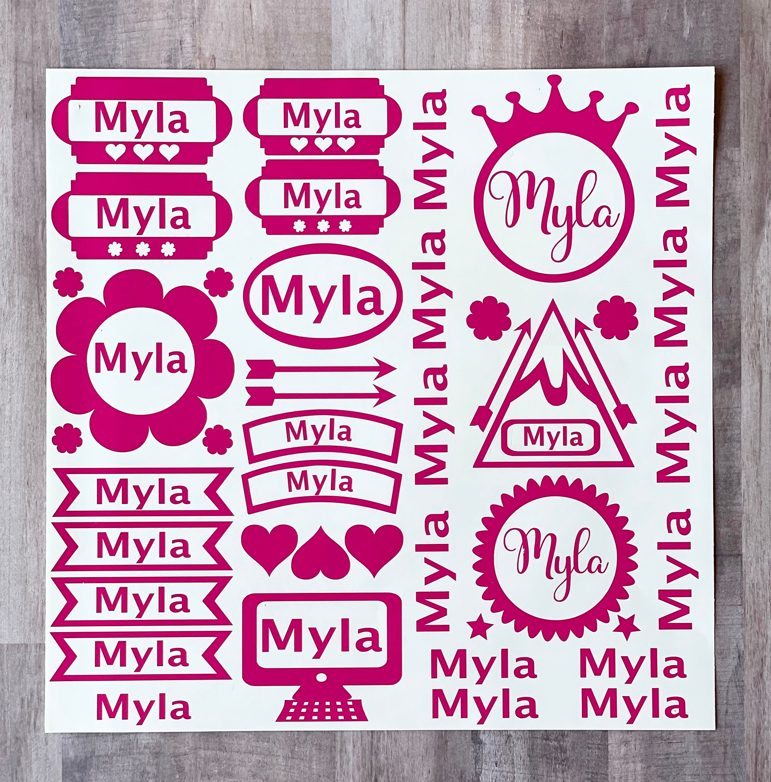Name Sheet Labels Svg Studio3 V3 DOWNLOAD Decals - Etsy