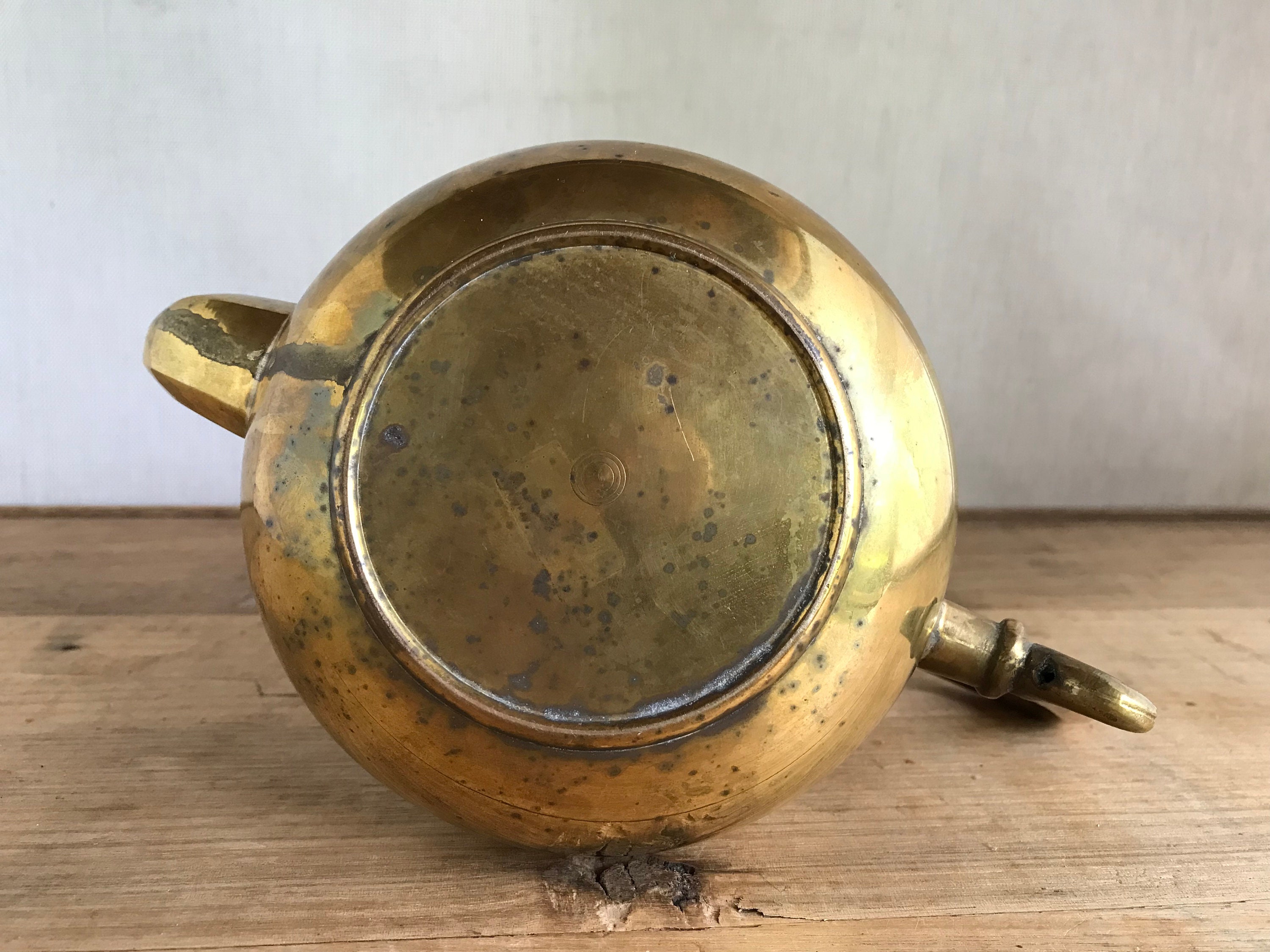 Vintage Indian Brass Teapot,vintage Solid Brass Teapot,indian Decor ...
