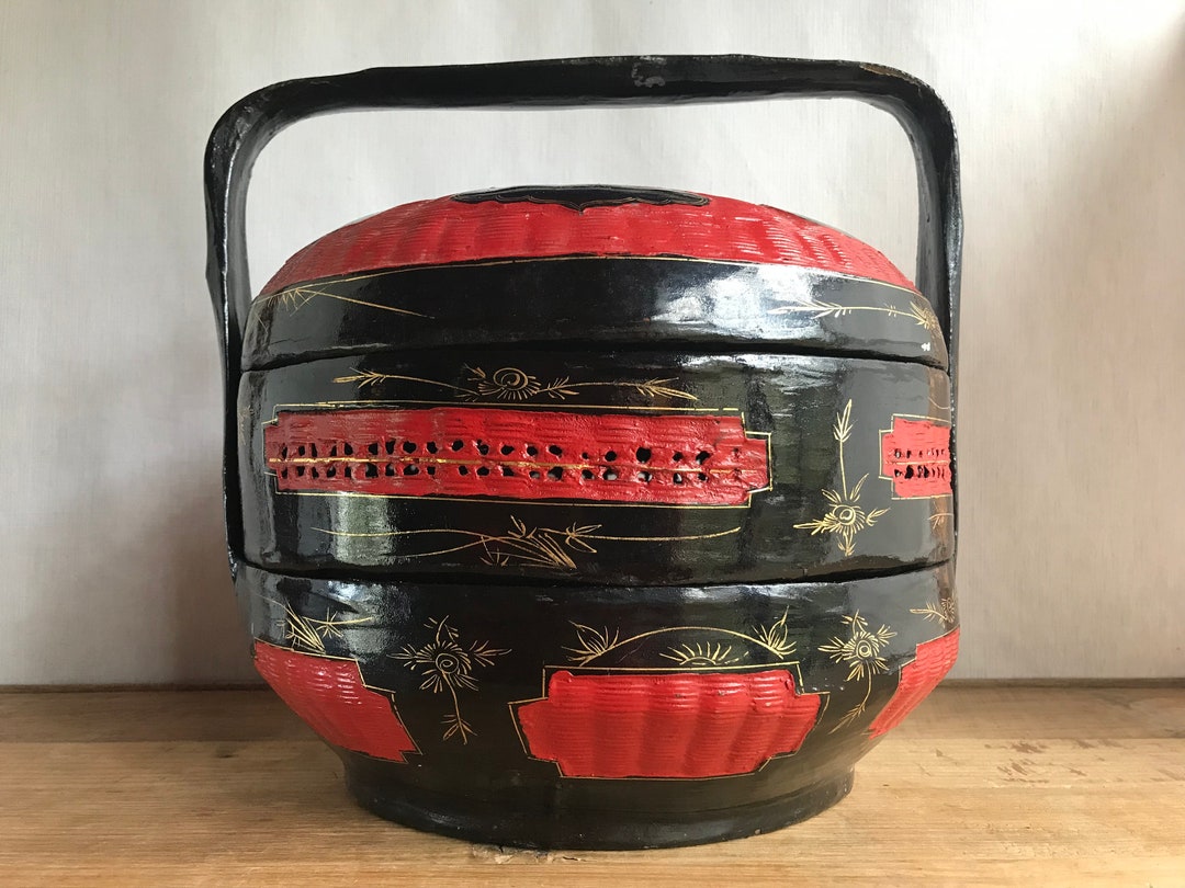 Vintage Chinese Lacquered Basket, Yongchun Basket, Traditional Chinese ...