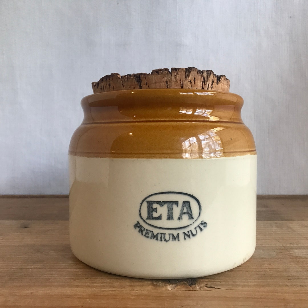 Vintage Bendigo Pottery Stoneware Canister With Lid, ETA Premium Nuts ...