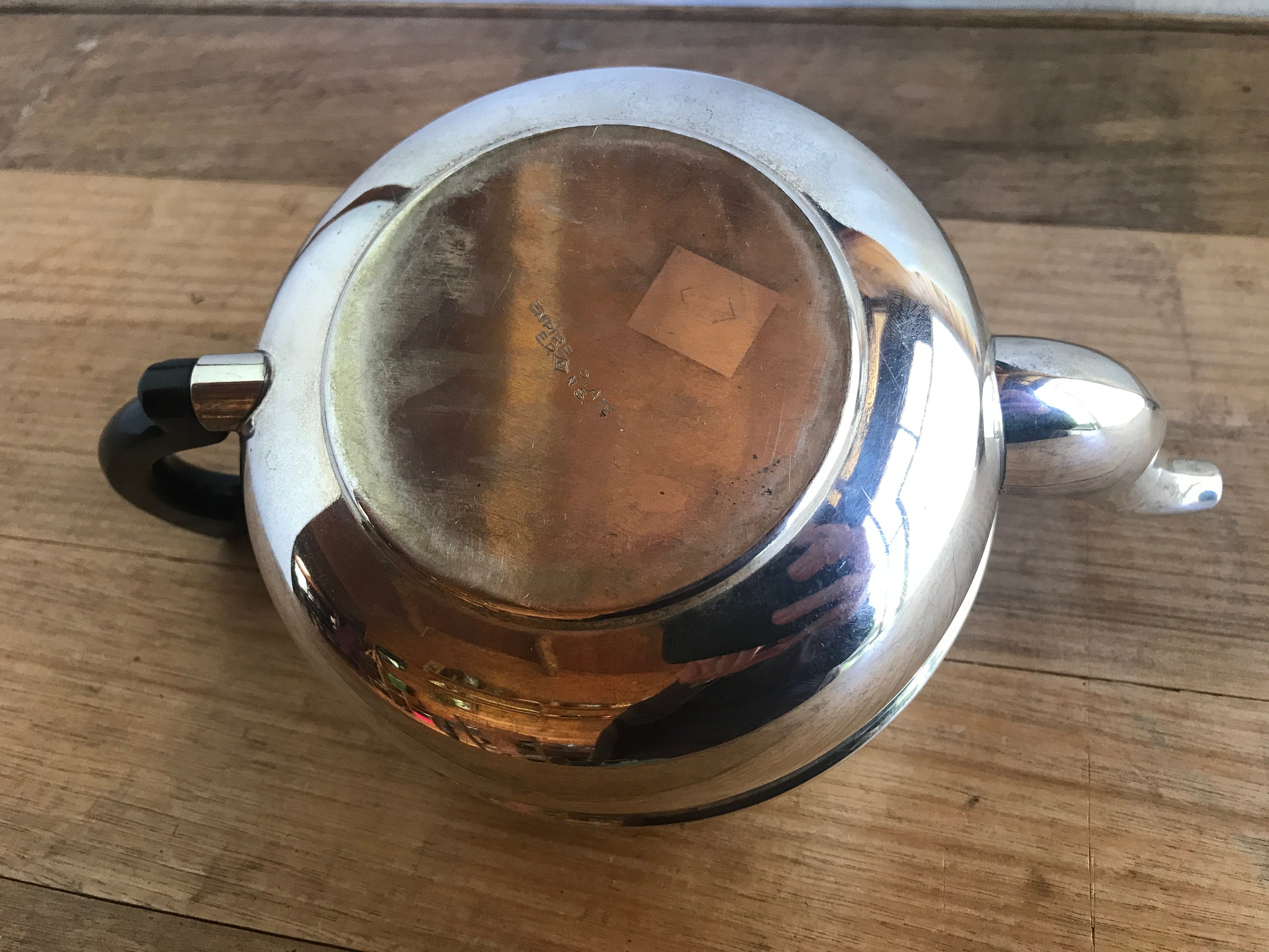 Vintage Empire Plate Silver Teapot and Sugar Bowl, Silverplate E.P.N.S ...