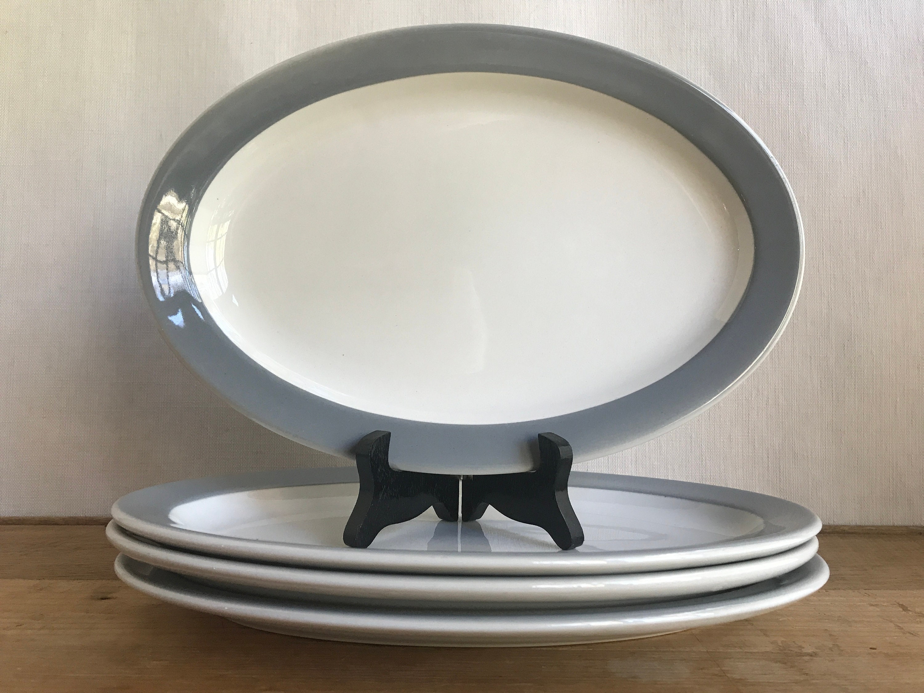 Vintage Oval Grindley Duraline Plates, Set of Four, Grindley Hotelware ...