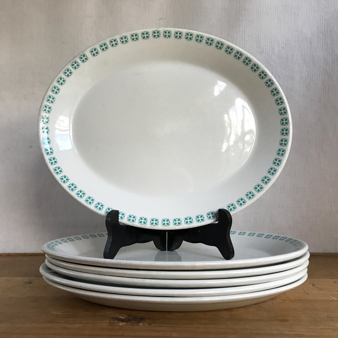 Vintage Grindley Hotelware Co. Plates, Set of 6 Duraline Dinner Plates ...